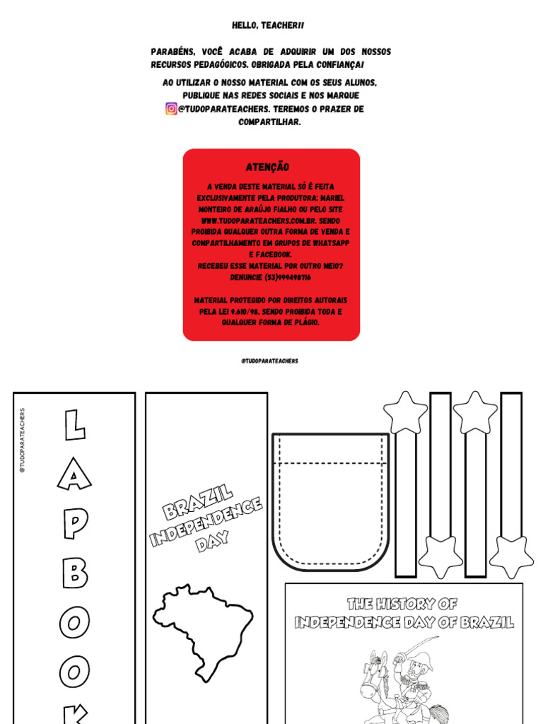 Lapbook - Brazil Independence Day | PDF