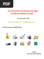 Planificarea Activitatilor Extracurriculare 20232024 | PDF