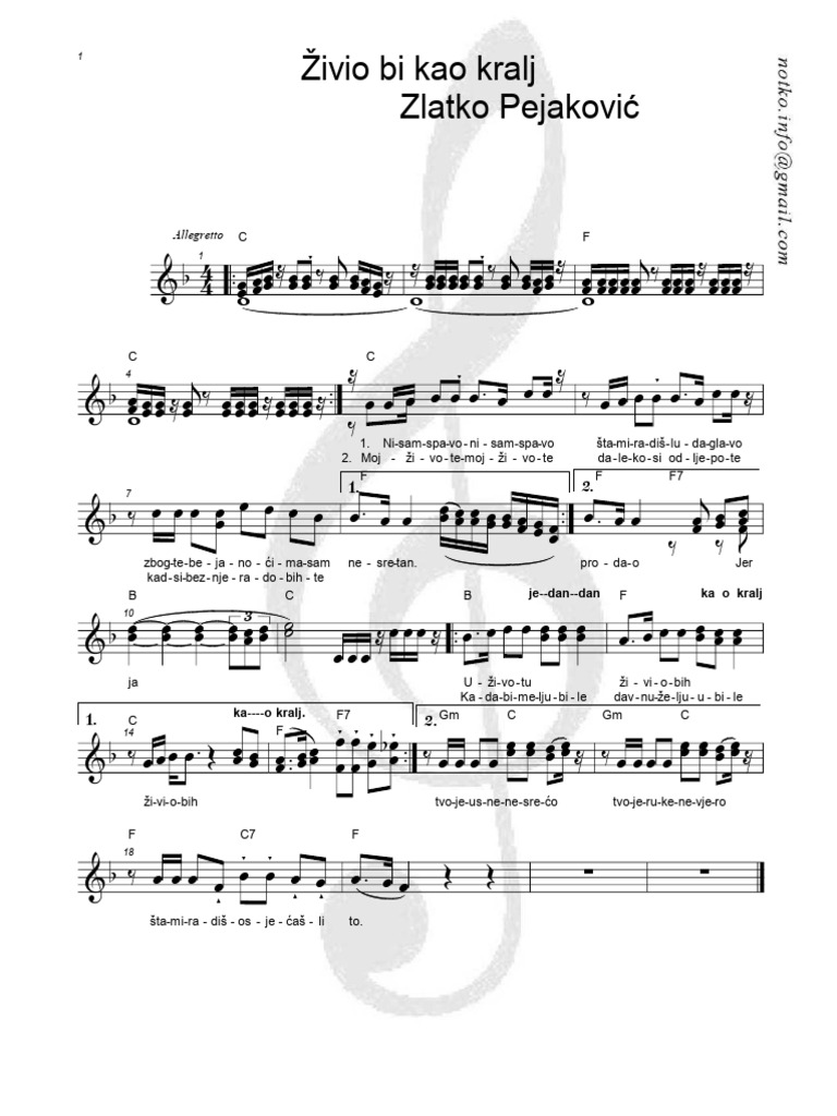 Živio Bi Kao Kralj | PDF