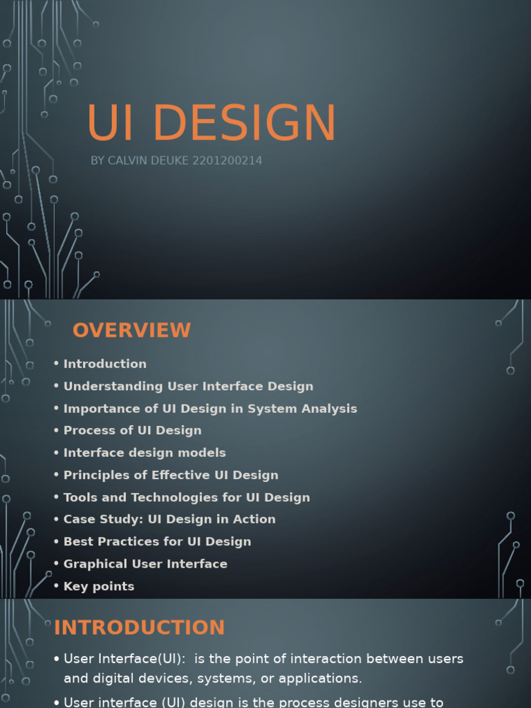 UI DESIGN Summary | PDF | User Interface Design | User Interface