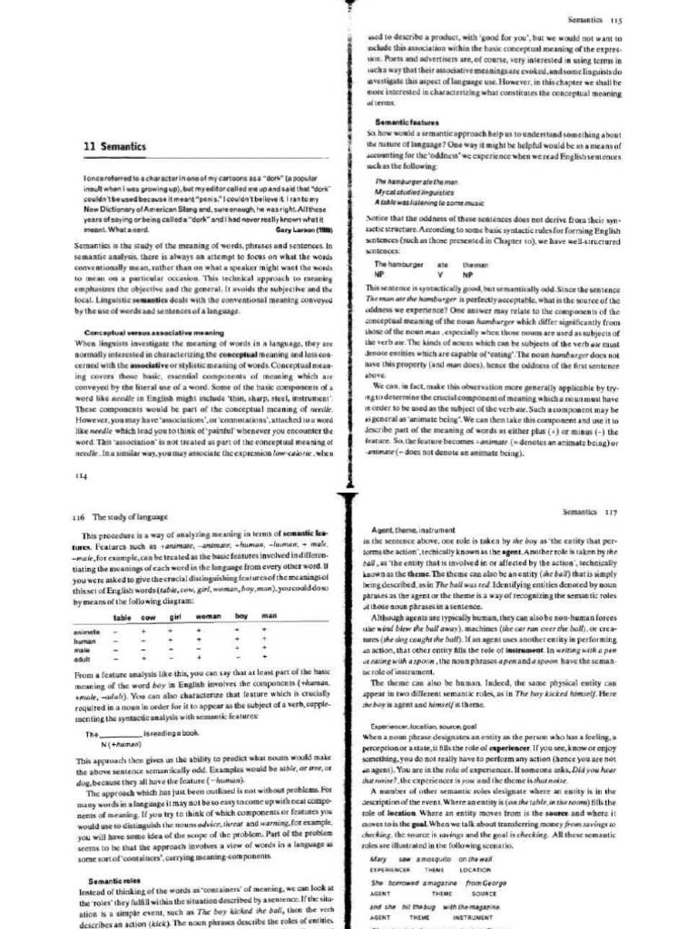 Semantics by George Yule | PDF