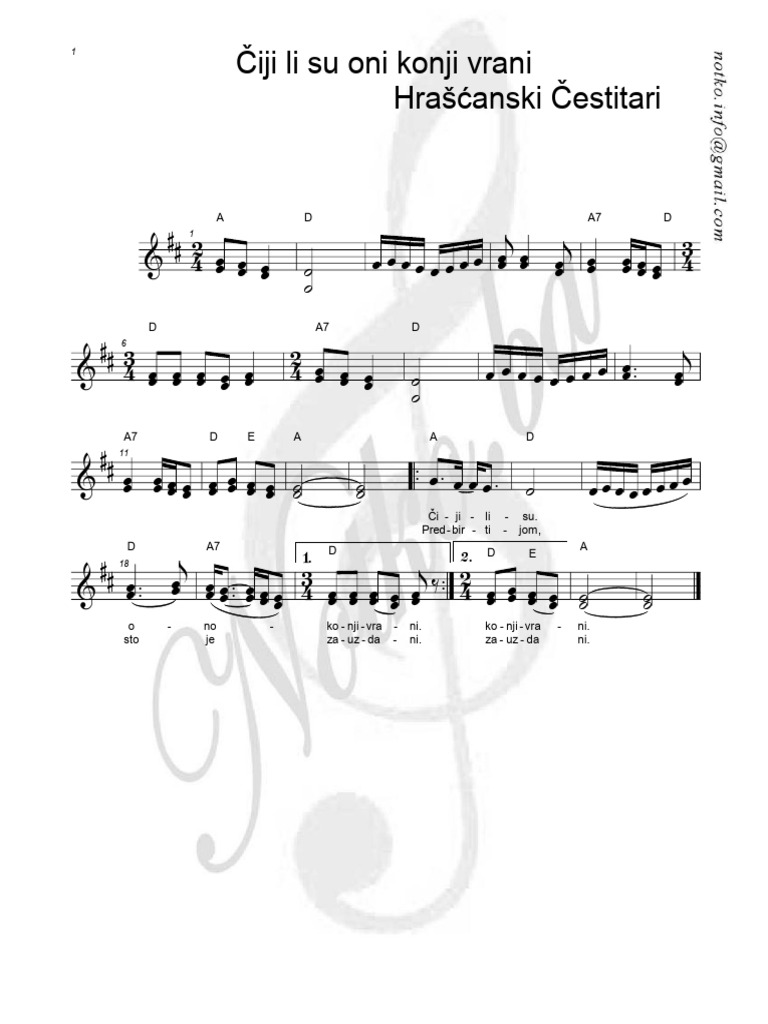 Čiji Li Su Ono Konji Vrani | PDF