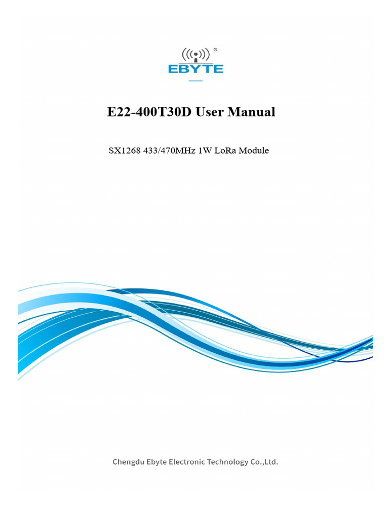 E22-400T30D UserManual EN v1.1 | PDF | Microcontroller | Computer Network
