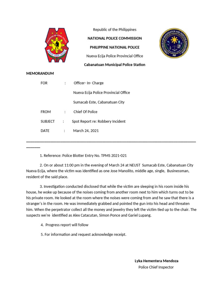 Spot Progress Final Reports | PDF | Crimes | Crime & Violence