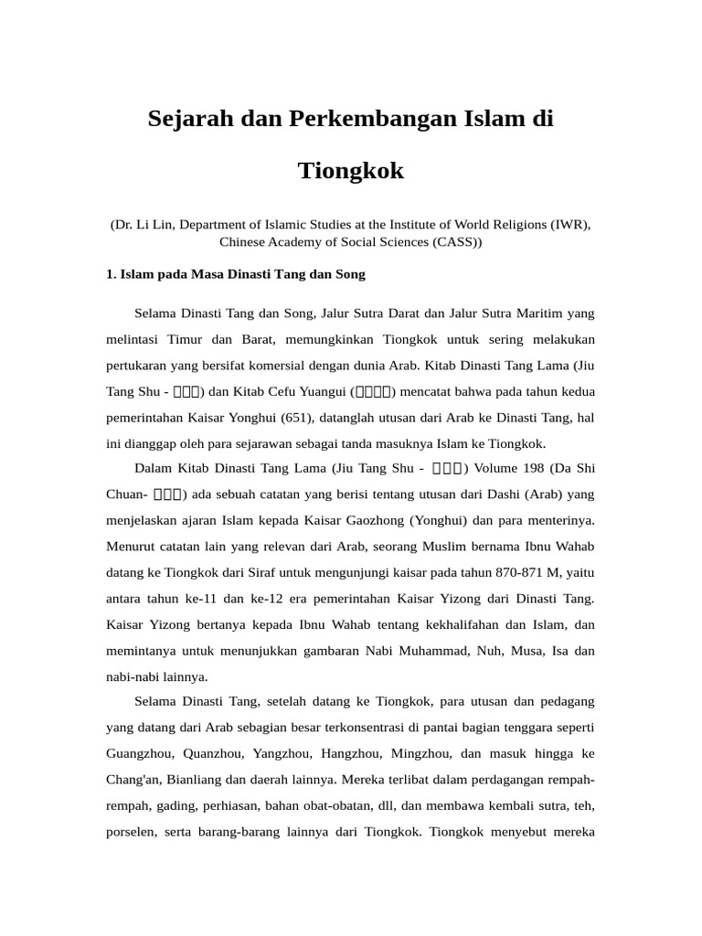 Materi Prof. Li Lin | PDF | Politik | Klasik