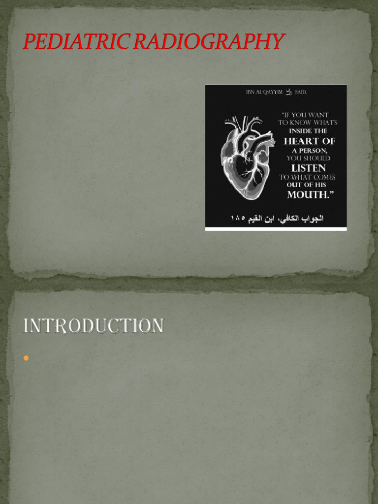 PEDIATRIC RADIOGRAPHY | PDF | Radiography | Clinical Medicine