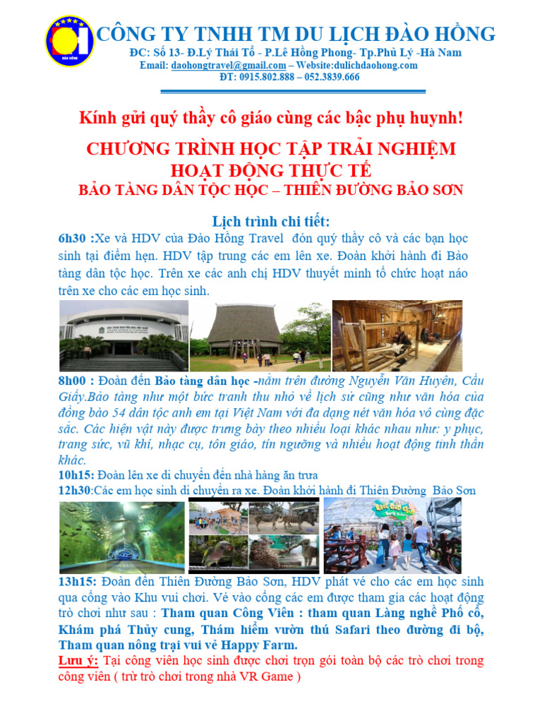 B o Tàng Dân T C Hoc - Thiên Đư NG B o Sơn | PDF