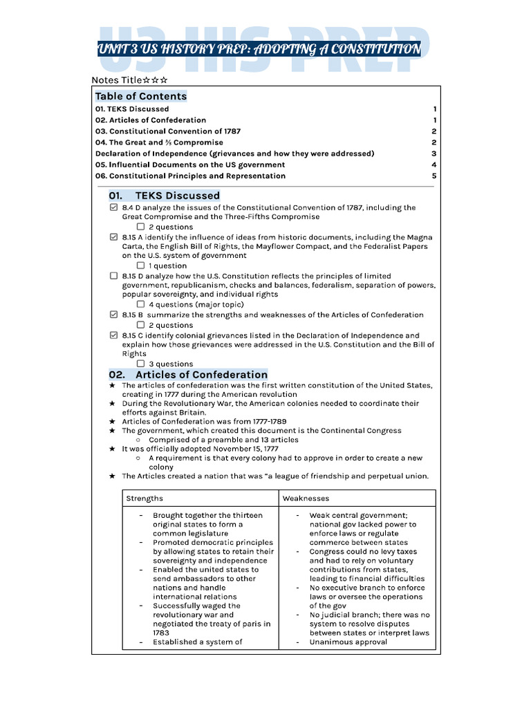 Unit 3 Study Guide | PDF