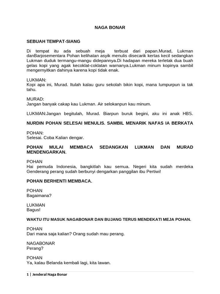 Naskah Naga Bonar | PDF