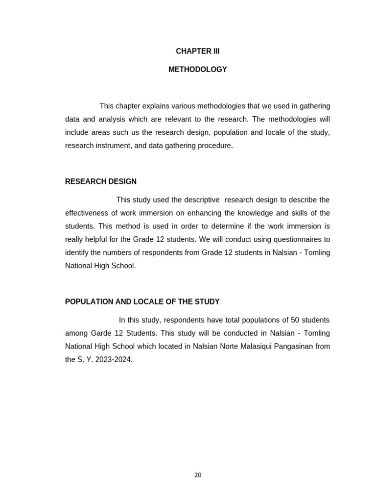 Chapter Iii | PDF | Questionnaire | Methodology Chapter Iii | PDF | Questionnaire | Methodology