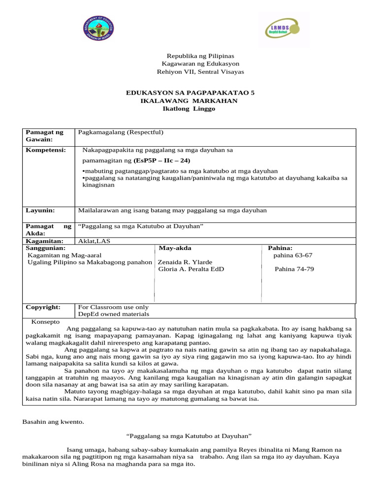 Esp Q2 Las-Wk3 | PDF