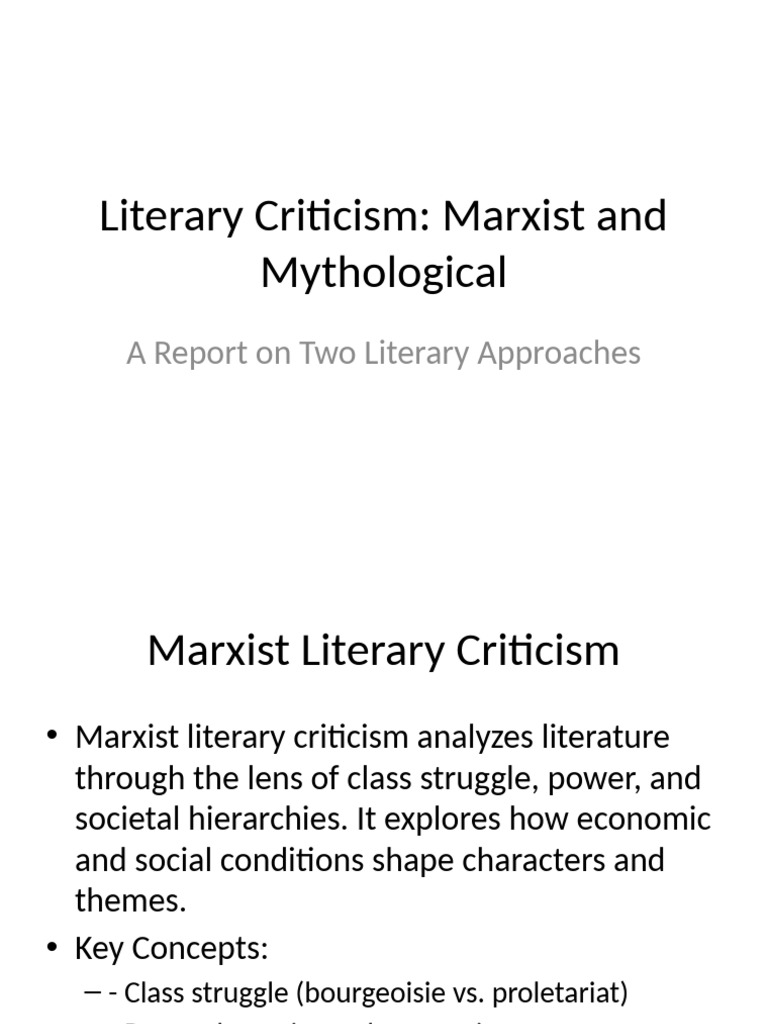 Literary Criticism Report | PDF | History | Classics