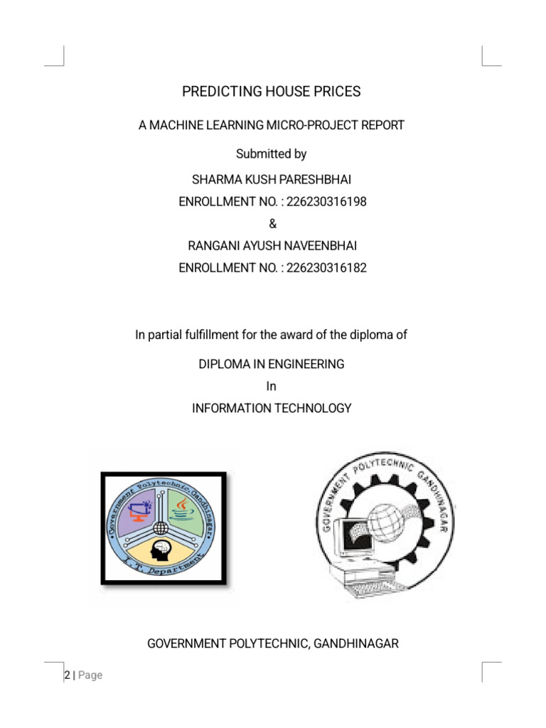Predicting House Prices | PDF | Mean Squared Error | Regression Analysis