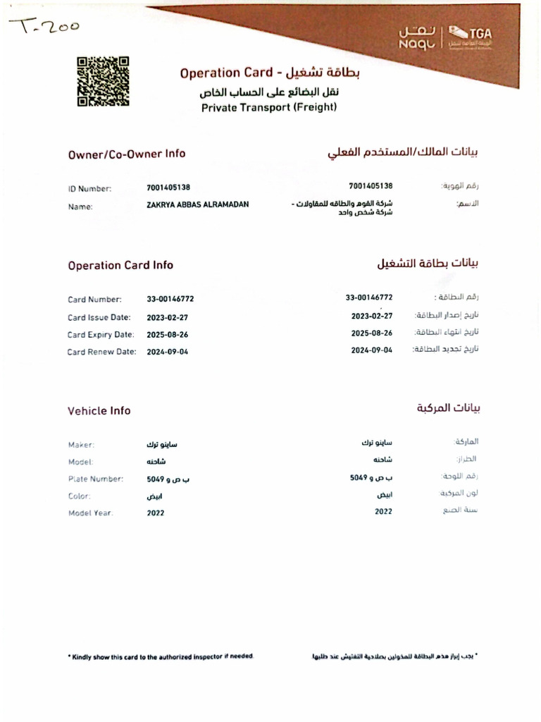 Operation Card | PDF