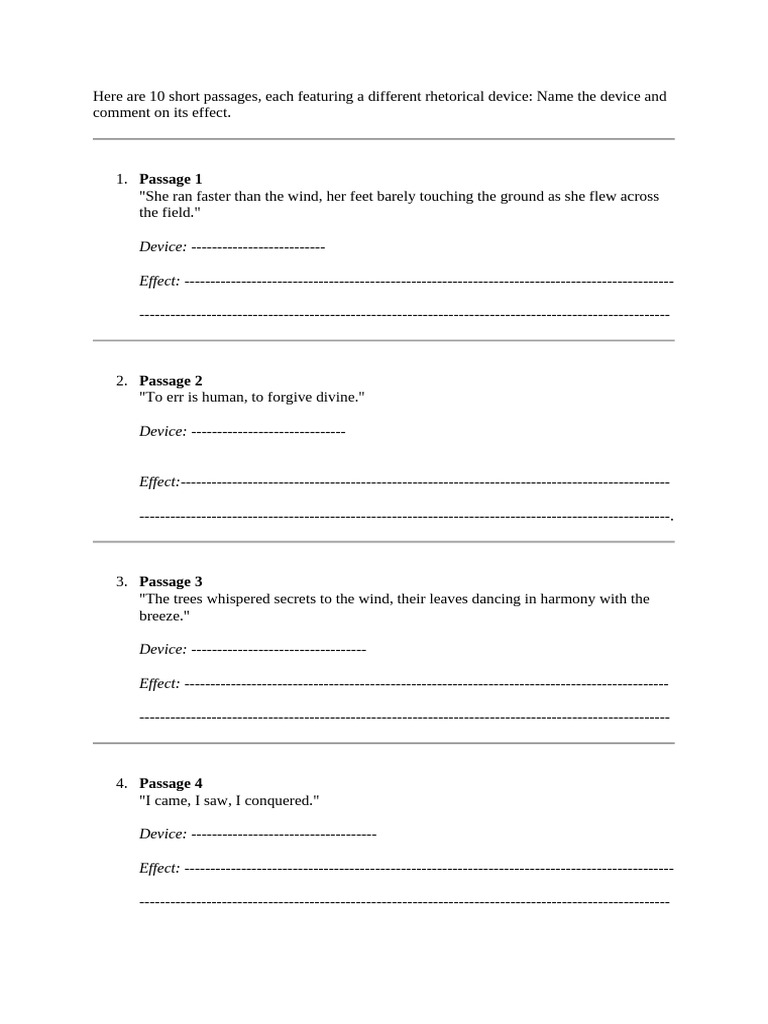 Identifying Rhetorical Devices in Passages | PDF | Computers