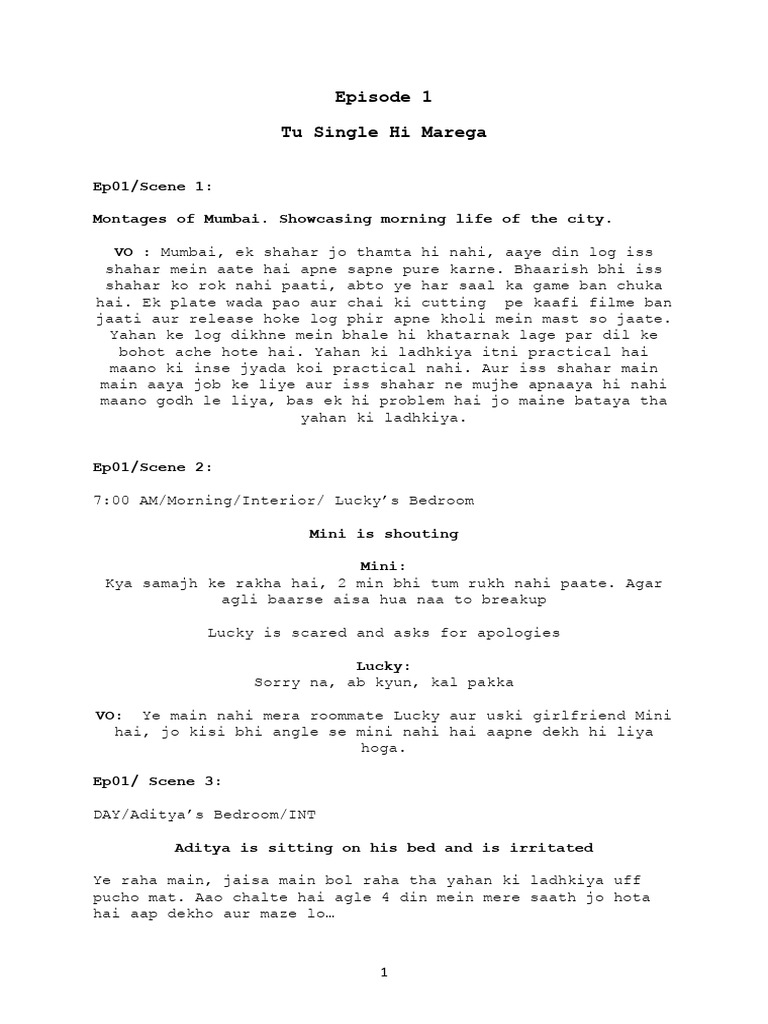 Ep01 Tu Single Hi Marega | PDF