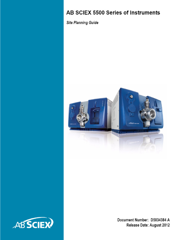 AB SCIEX 5500 Series of Instruments Site Planning Guide | PDF