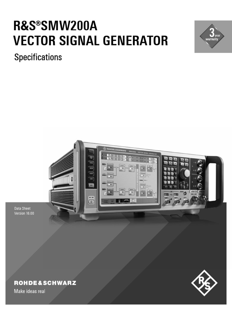 SMW200A Dat-Sw en 3606-8037-22 v1600 | PDF | Modulation | Bandwidth ...