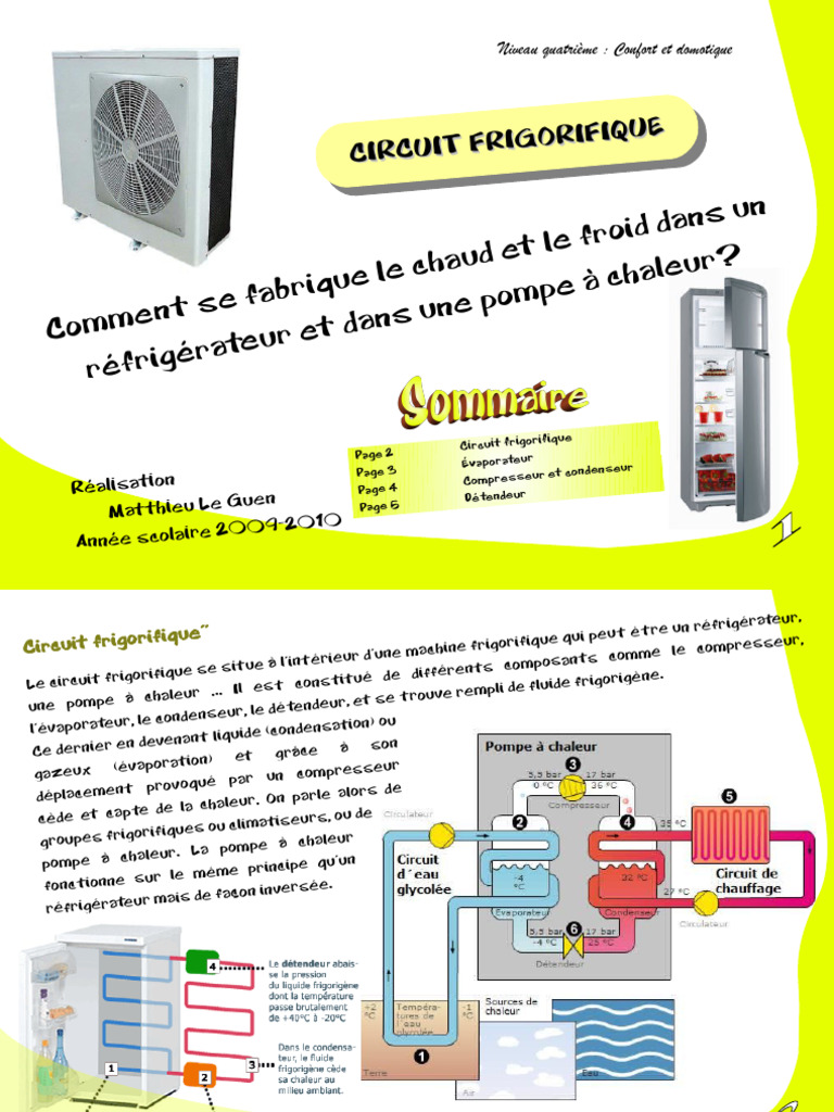 Circuit Frigorifique et Pompe à Chaleur | PDF | Réfrigérateur ...