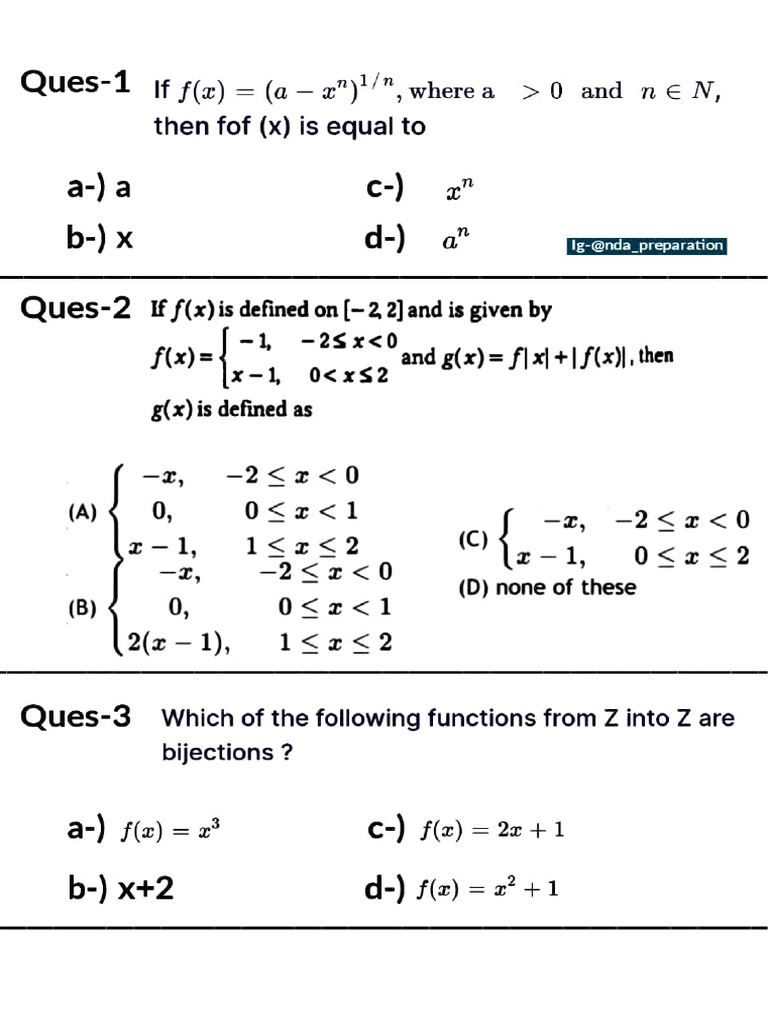 Functions DPP (1-25 Questions) | PDF | Functions And Mappings | Mathematical Analysis