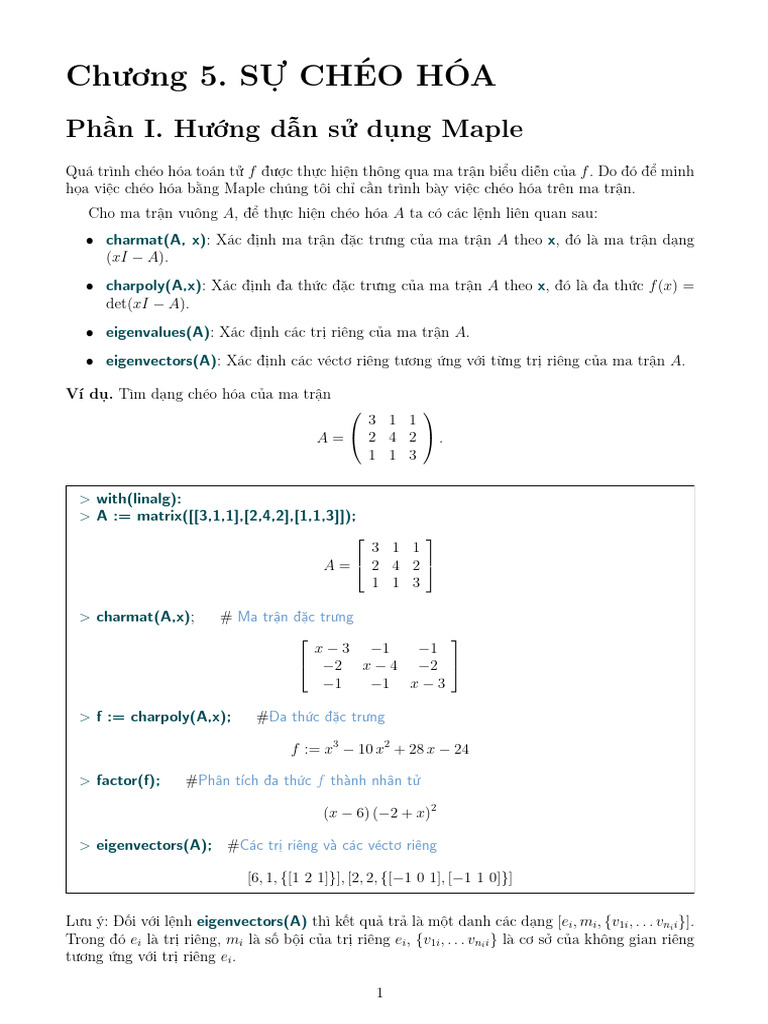 BT - Chuong 5. Su Cheo Hoa | PDF