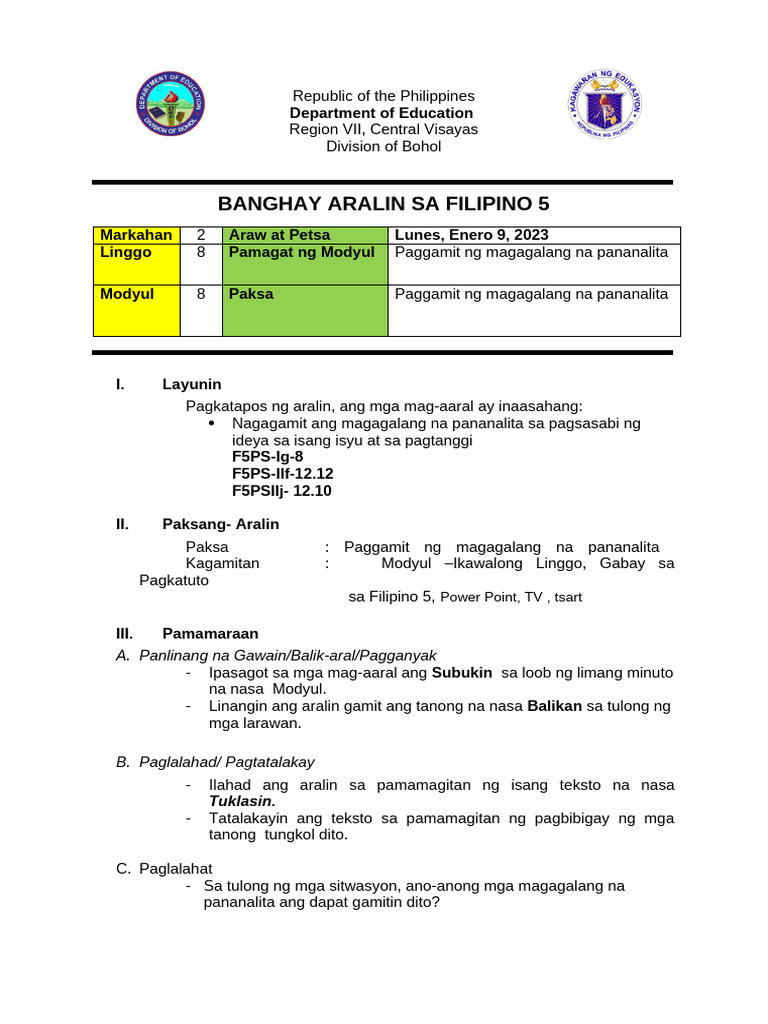 Fil5_Q2_week 8 | PDF