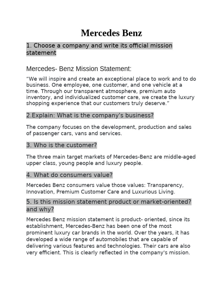 Mercedes Benz | PDF
