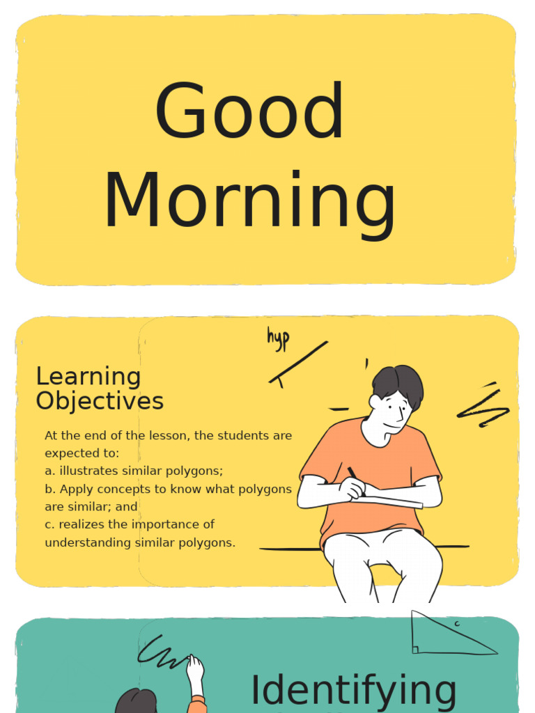 Identifying Similar Polygons Education Presentation in Green White ...