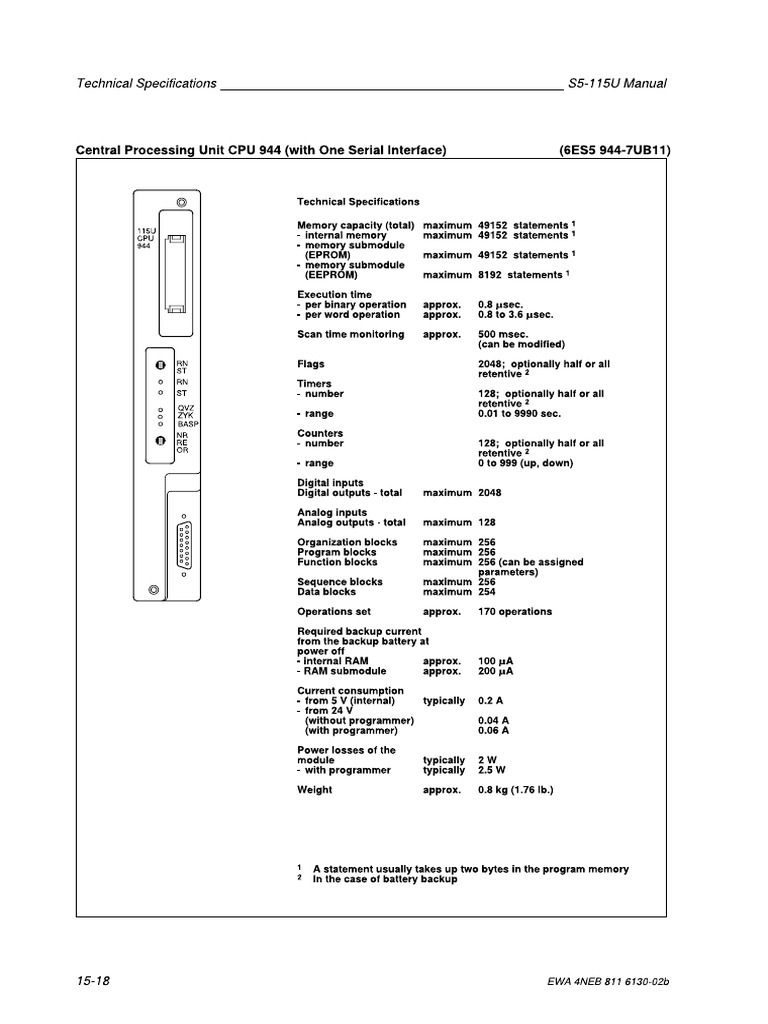 6es5 944-7ub11 Datasheet en | PDF