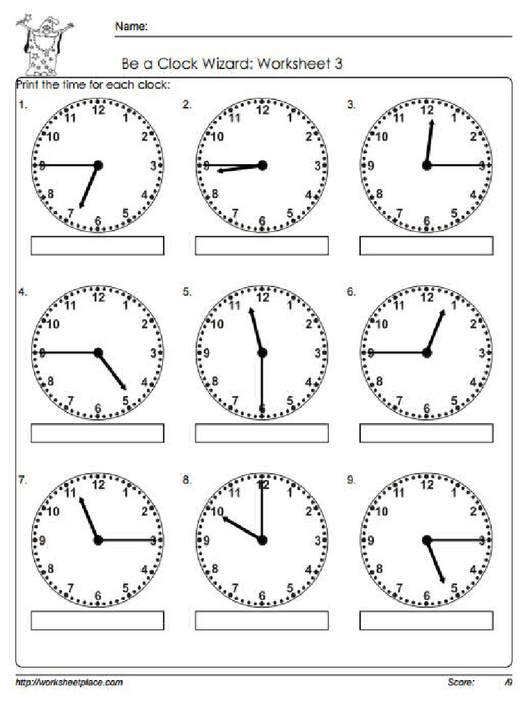 Year 3 Clock | PDF