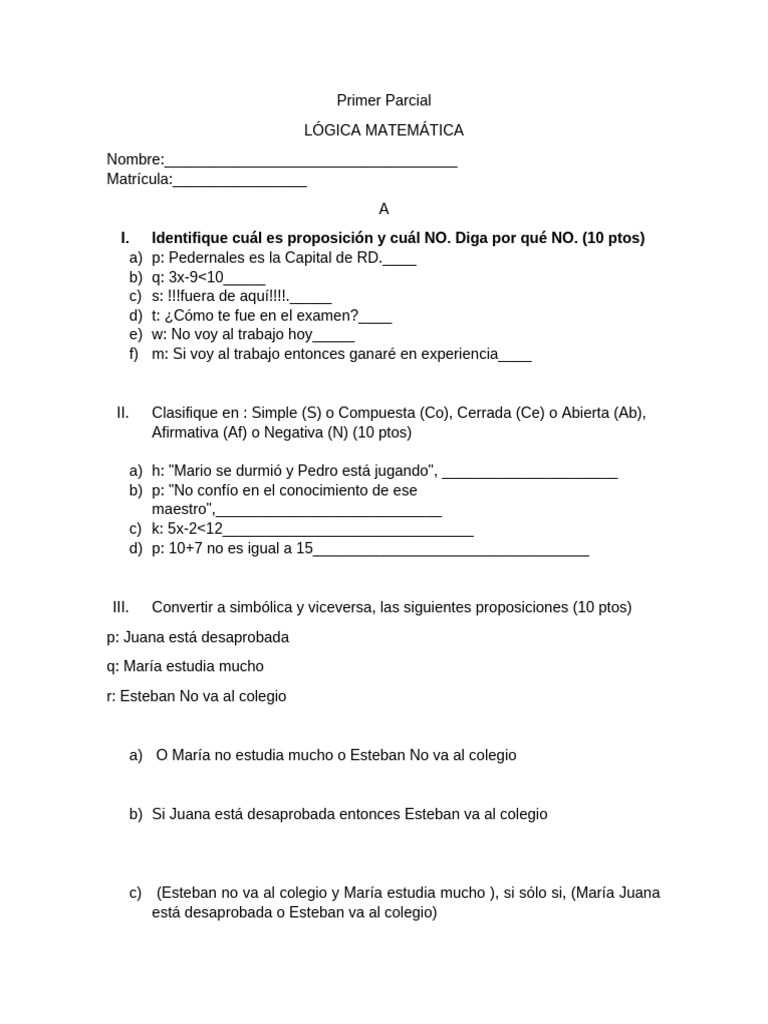 Sim Ula Cro Primer Parcial | PDF | Lógica | Lógica matemática