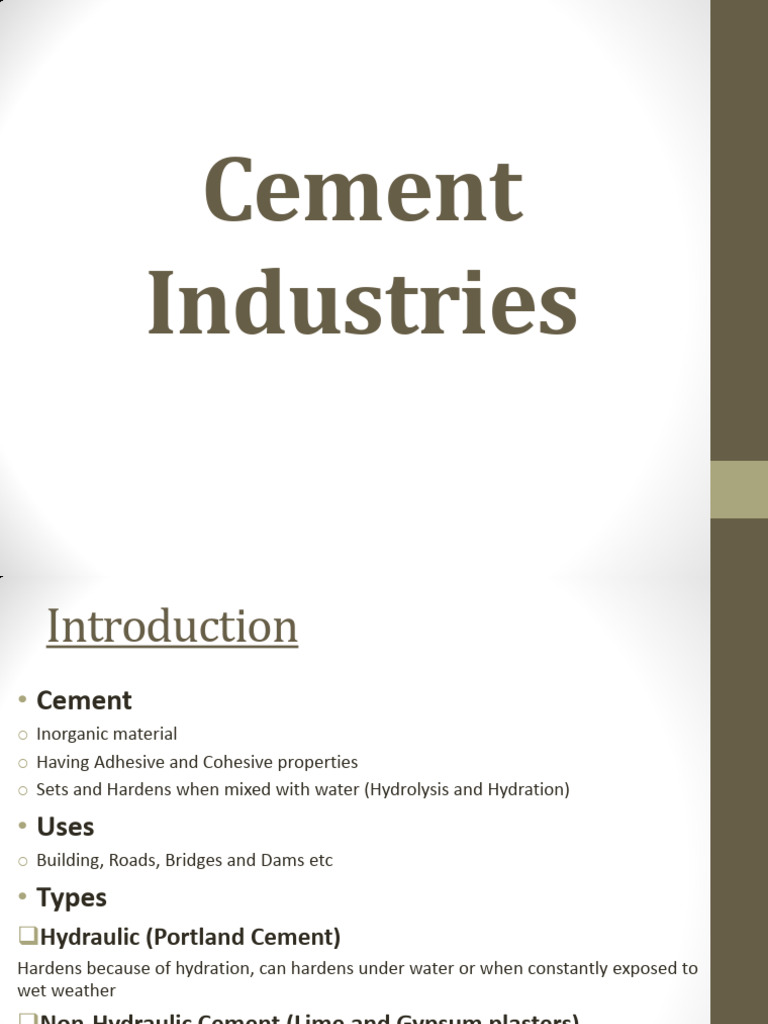 Cement Industries Pdf Cement Lime Material