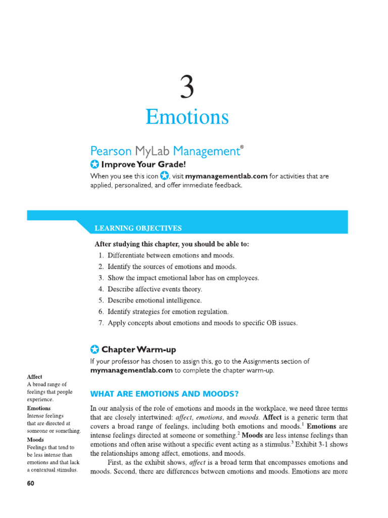 Reading-Chapter 3 - Emotions | PDF
