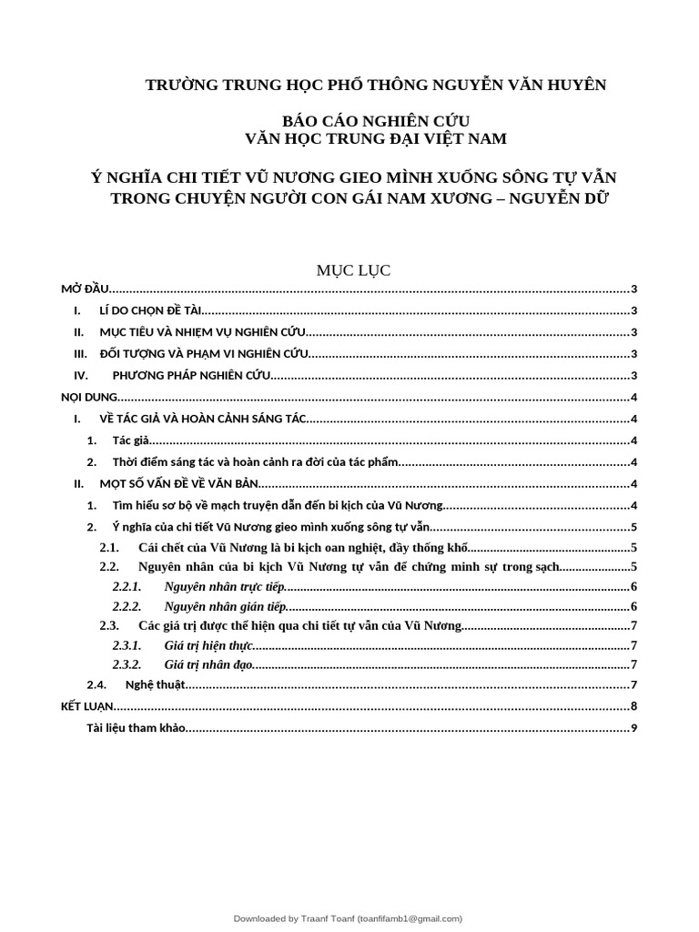 Vai Van de Nghien Cuu Ve Chuyen Nguoi Con Gai Nam Xuong | PDF