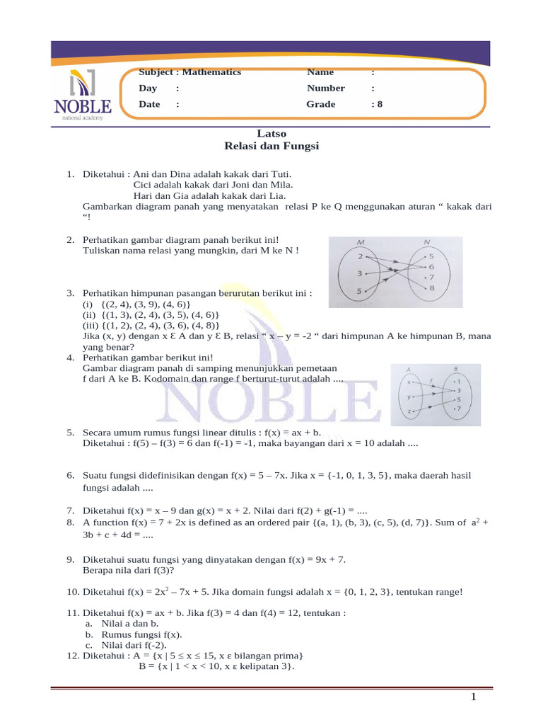 Latso Math G8 Quiz 2 NEW | PDF