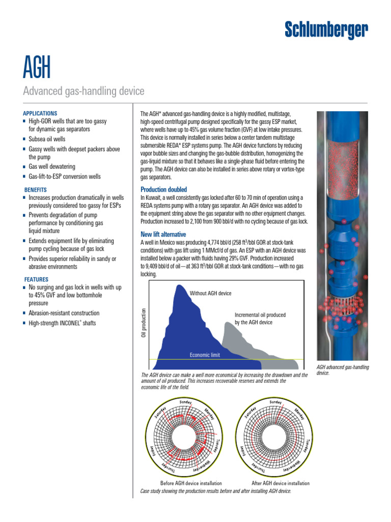 Schlumberger AGH Ps | PDF | Pump | Gases