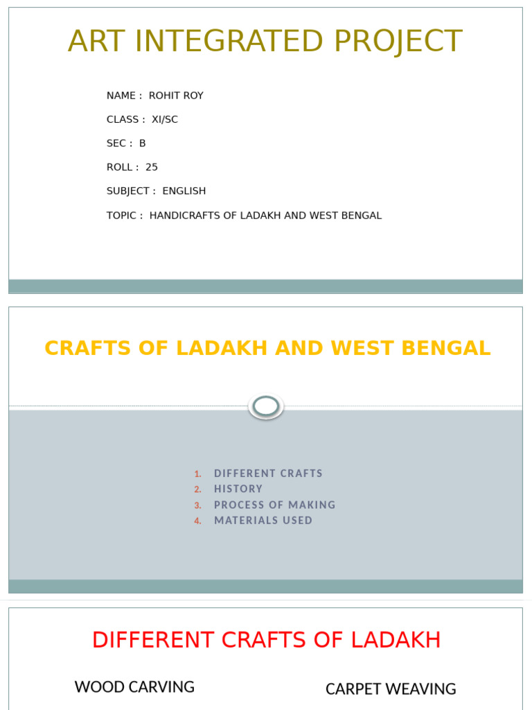 Crafts of Ladakh and WB | PDF | Carpet | Weaving
