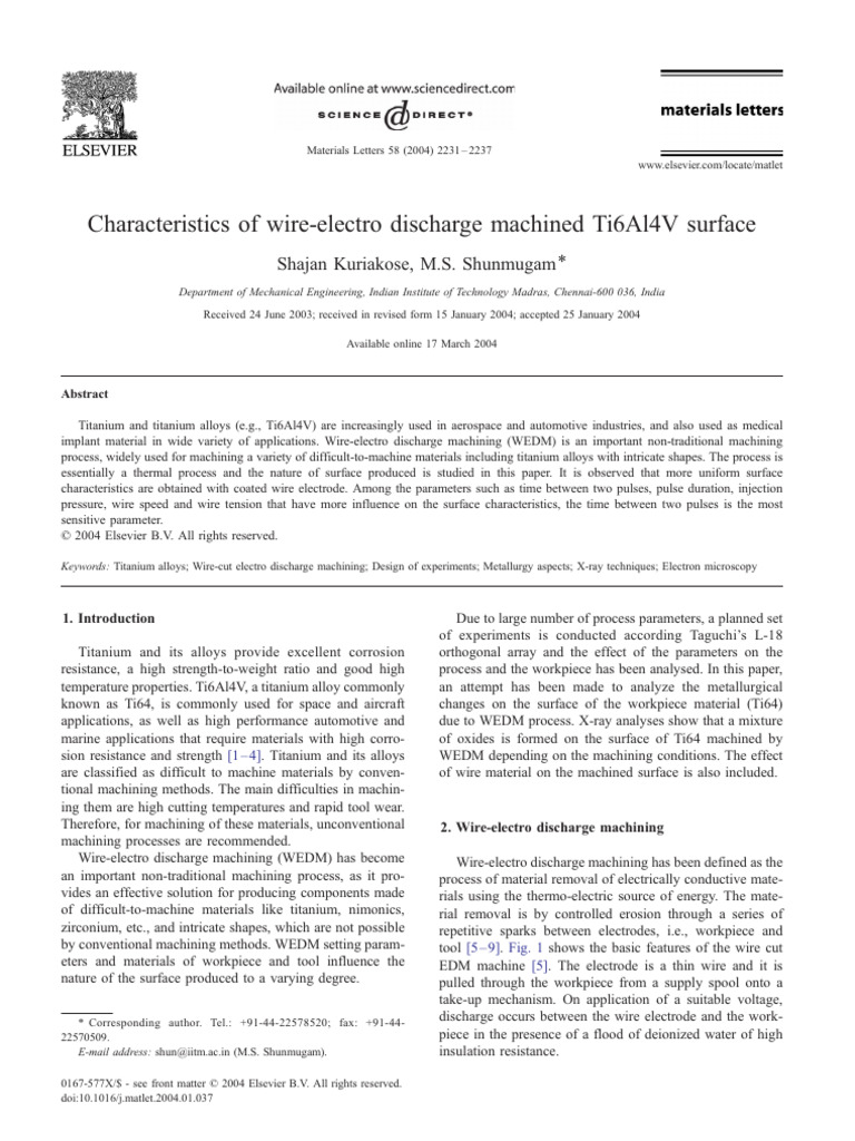 WDM Ti64 | PDF | Materials | Physical Sciences