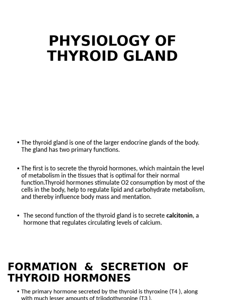 Physiology of Thyroid Gland | PDF | Thyroid | Thyroid Stimulating Hormone