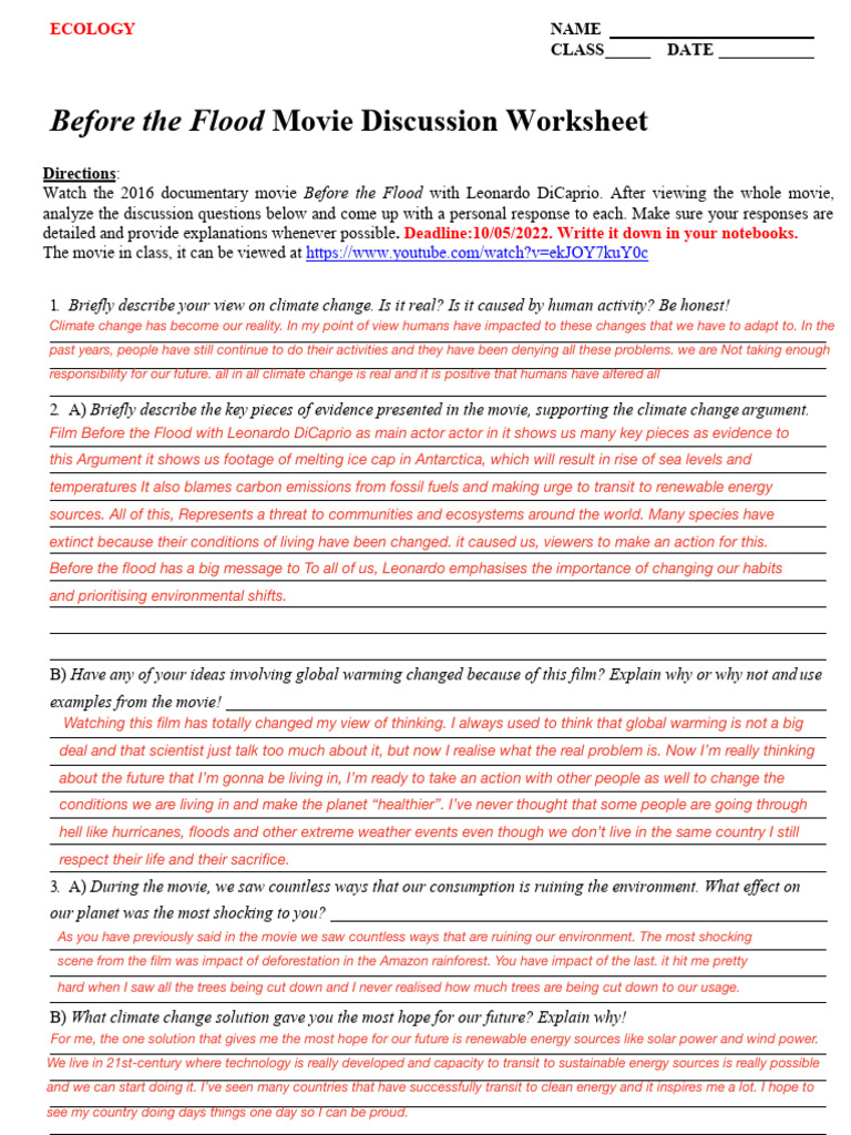 Adnan Islamovic-Assignment-ECOLOGY-BEFORE THE FLOOD | PDF | Climate ...