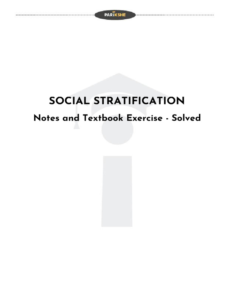 EM-Social Stratification-Notes and Textbook Exercise Solved | PDF ...