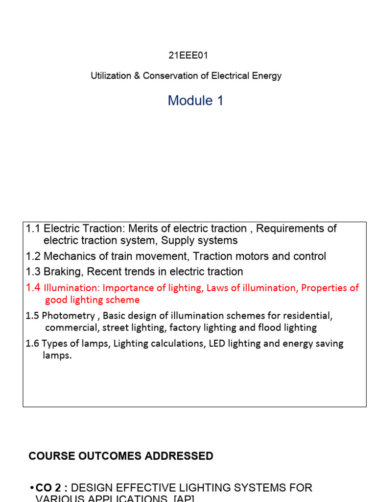 21EEE01 Utilization & Conservation of Electrical Energy | PDF ...