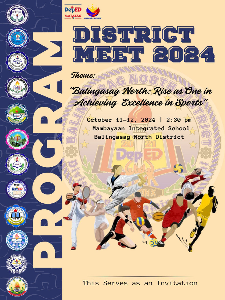 District Meet 2024 Program Overview | PDF | Sports & Recreation | Self ...