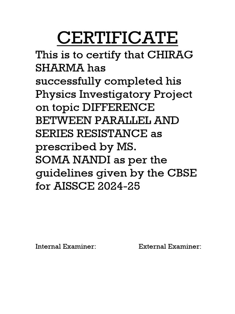Certificate Chirag | PDF
