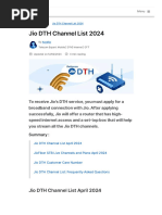 Jio Fiber Channels Plan Details | PDF