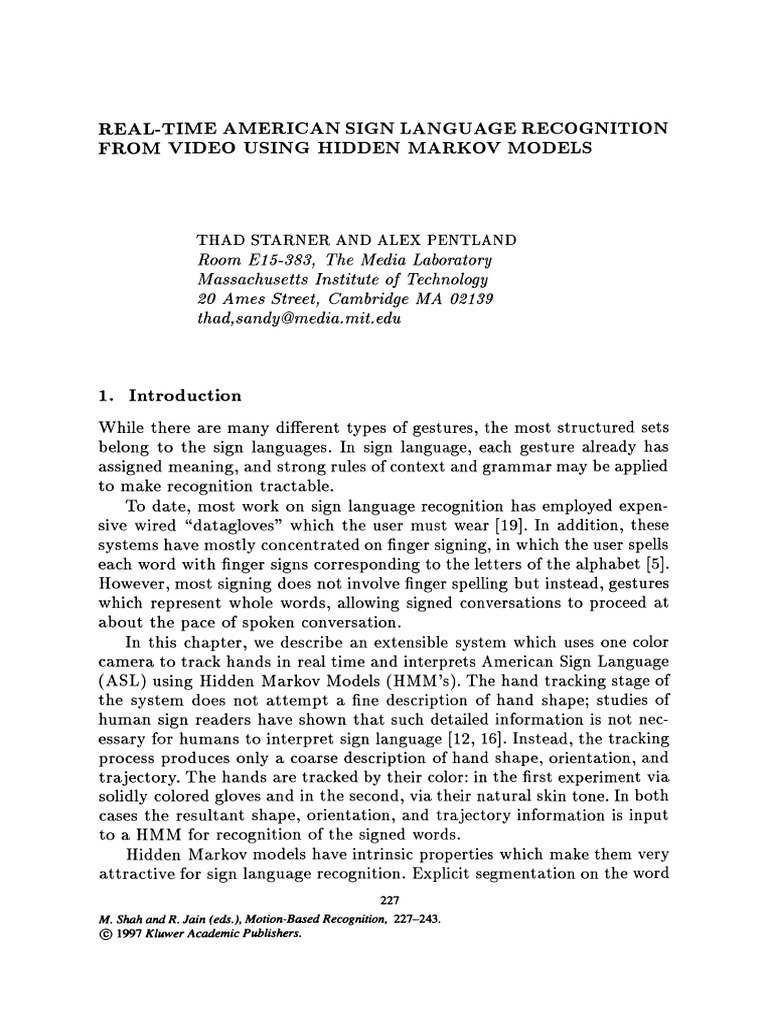 Real-Time American Sign Language Recognition | PDF | American Sign ...