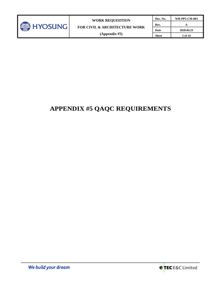 Appendix - 5 General QC Requirements Rev. A - QC Modified | PDF ...
