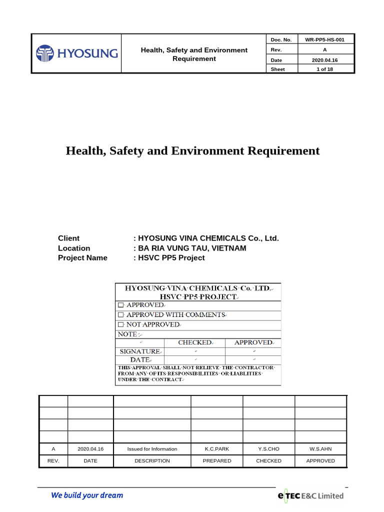 HSE Requirements for Subcontractors in Vietnam | PDF | Safety