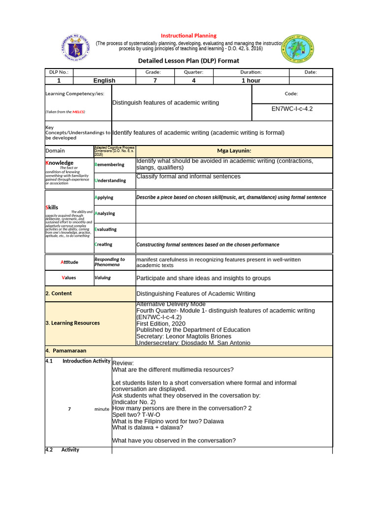 CO2-LESSON PLAN | PDF | Learning | Knowledge