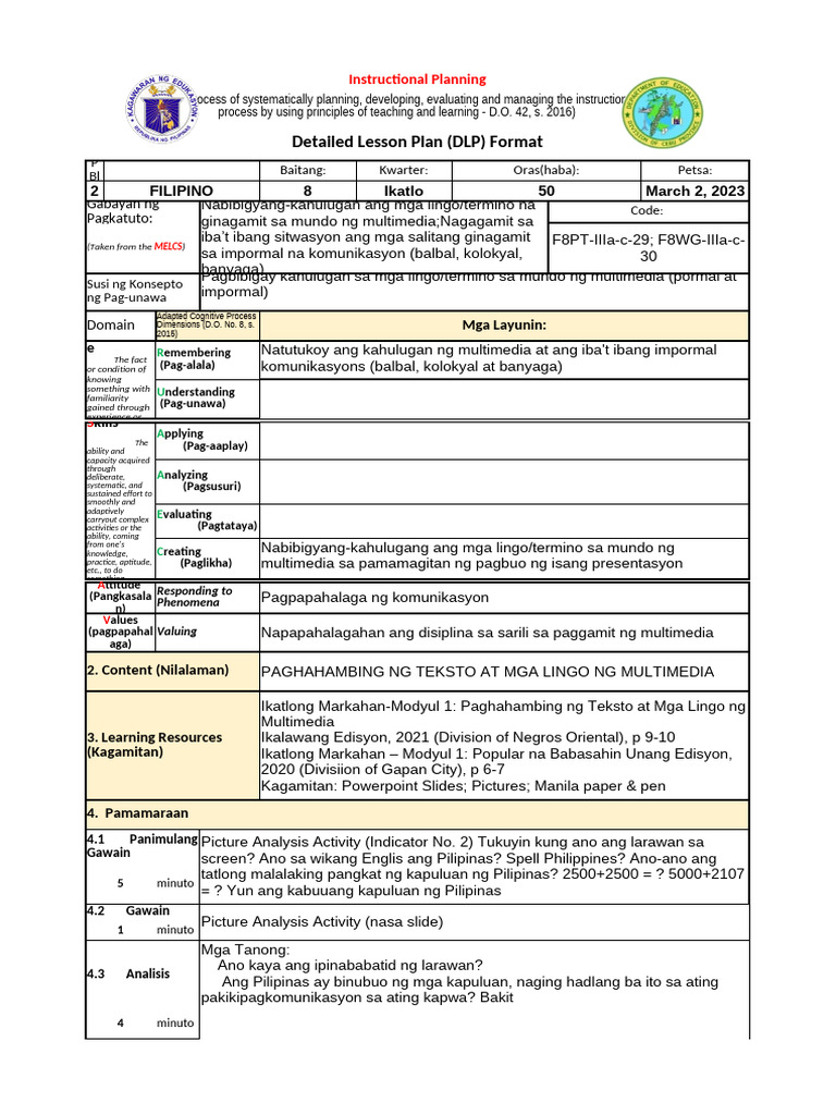 Co1-Lesson Plan | PDF